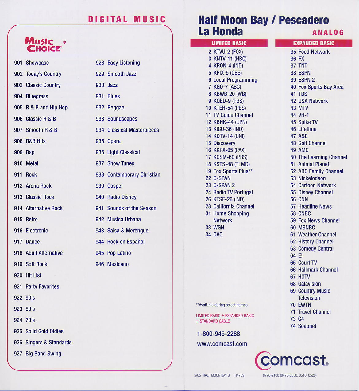 Printable Comcast Channel Guide Printable Comcast Channel Guide